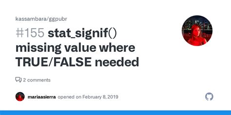 Statsignif Missing Value Where Truefalse Needed · Issue 155