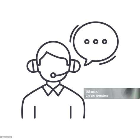 연산자 아이콘 선형 격리 된 그림 얇은 선 벡터 웹 디자인 기호 흰색 배경에 편집 가능한 스트로크와 개요 개념 기호 20 24세에 대한 스톡 벡터 아트 및 기타 이미지