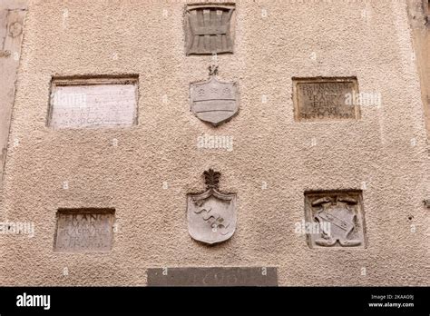 Historic Plaques Buzet Croatia Stock Photo Alamy