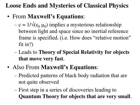 Ppt The Successes Of Classical Physics Powerpoint Presentation Free