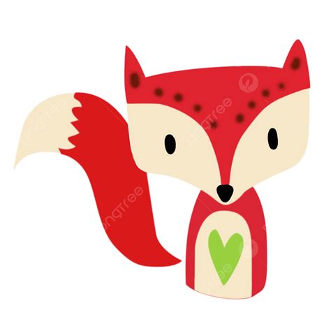 손으로 그린 만화 일러스트 빨간 작은 여우 손으로 그린 만화 빨간 Png 일러스트 및 Psd 이미지 무료 다운로드 Pngtree
