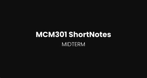 short notes midterm vu topper