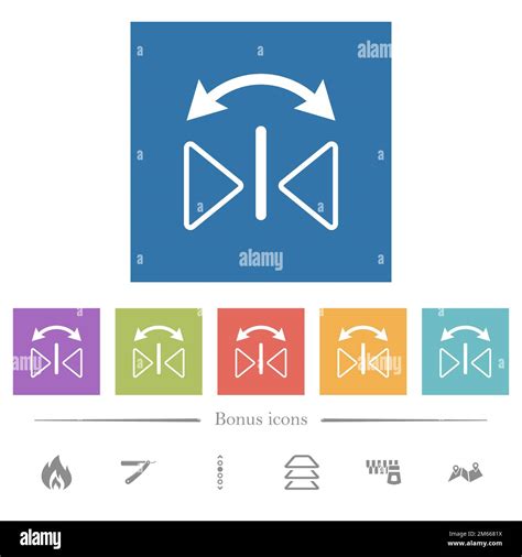 Horizontal Flip Outline Flat White Icons In Square Backgrounds 6 Bonus