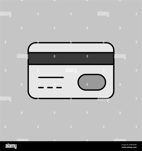Credit Card Vector Grayscale Icon Online Payment Credit Debit Card