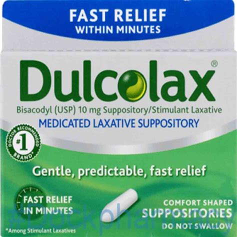 Dulcolax 5mg Suppository 5 Suppositories Dock Pharmacy
