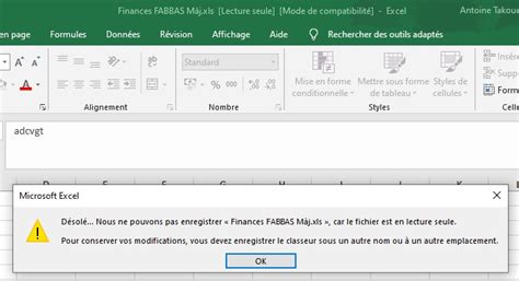 Ouverture Systématique De Tous Mes Classeurs Excel En Lecture Seule