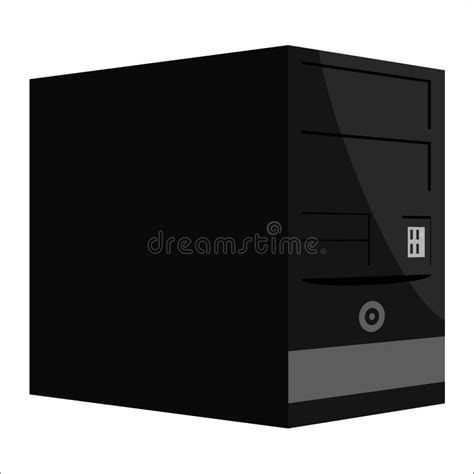 Computer System Unit Icon Outline Style Stock Vector Illustration Of Casing Black