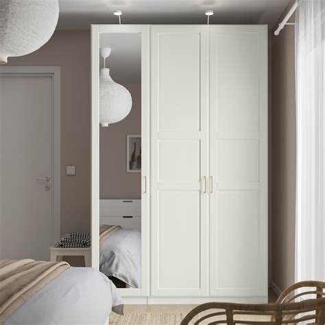 Pax Tyssedal Wardrobe Combination White Mirror Glass 150x60x236 Cm