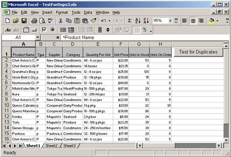 Ms Excel 2003 Test For Duplicates In Eight Columns Combined And