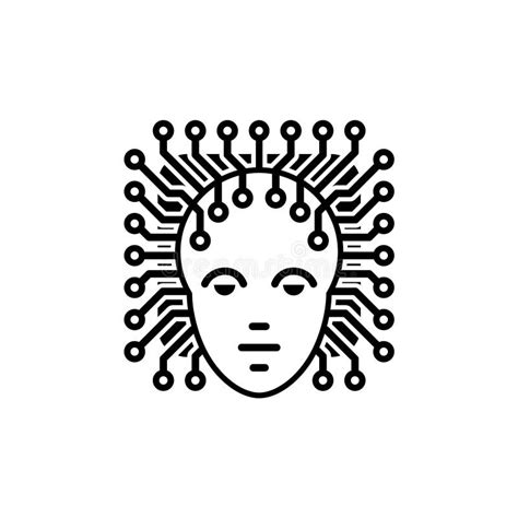 Ai Concept Artificial Intelligence Icon Sign Or Emblem Stock