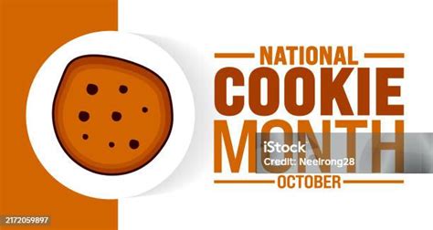 전국 쿠키의 달 배경 또는 배너 디자인 템플릿은 매년 10월에 관찰됩니다 휴일 개념입니다 카드 포스터 플래카드 템플릿에 대 한 템플릿입니다 주당순이익 10 벡터에 대한 스톡
