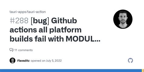 Bug Github Actions All Platform Builds Fail With Module Not Find