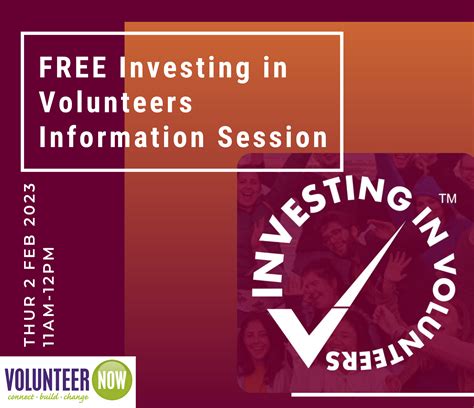 FREE Investing In Volunteers Information Session Volunteer Now