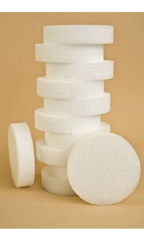 6 X 1 5 Styrofoam Disc White Pkg 12