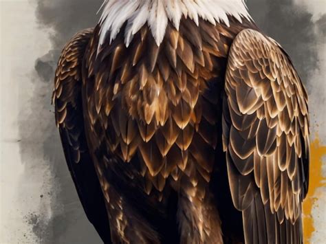 Premium Photo A Brown And White Eagle With A White Tail Feathers