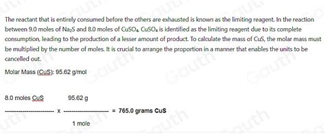 solved considering the two reactants 9 0 mol na₂s can form 9 0 mol