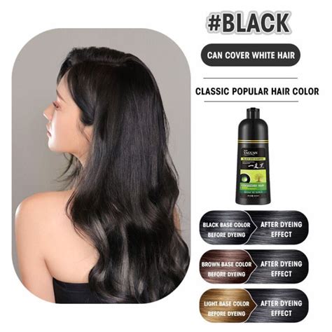 500ml Yaguan Brown Or Black Hair Shampoo Herbal Hair Dye Shampoo Black