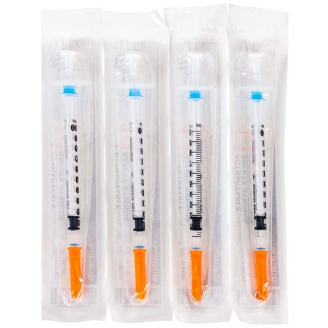 Insulin Syringe With Retractable Safety Needle Box Of 100