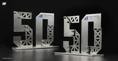 Statuetka na 50 Urodziny Firmy Wieloelementowa Ażurowana