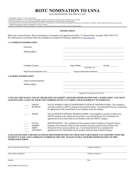 Rotc To Usna Form ≡ Fill Out Printable Pdf Forms Online