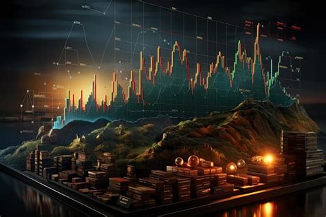 Premium Ai Image Stock Price Chart With Forecast Algorithm Generative Ia