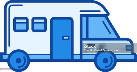 Motorhome 꺾은선형 아이콘크기 가정 생활에 대한 스톡 벡터 아트 및 기타 이미지 가정 생활 관광 관광객 Istock