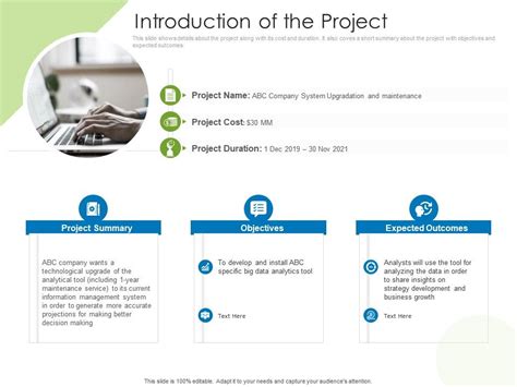 Introduction Of The Project Agile Project Management With Scrum Ppt Demonstration Presentation
