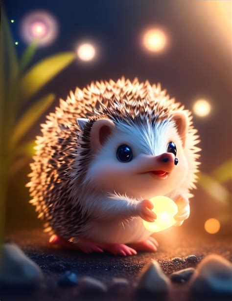 Premium Ai Image Cute Adorable Hedgehog Illustration