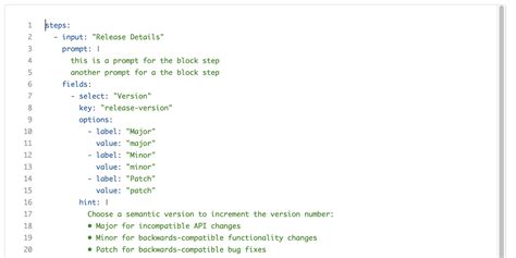 Build Input Parameters Buildkite