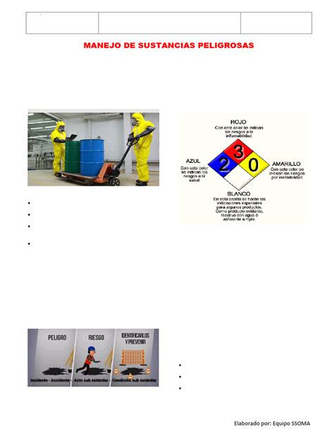 Manejo De Sustancias Peligrosas Pdf