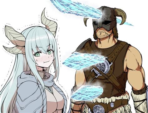 Okamura Okamura086 Dovahkiin Paarthurnax The Elder Scrolls The