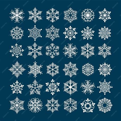 Premium Vector Snowflake Vector Set