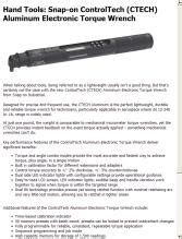 Hand Tools Snap On ControlTech CTECH Aluminum Electronic Torque Wrench Contractor Supply