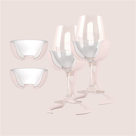 Vochill Stemmed Wine Chiller Set 2 Vochills 2 Extra Chill Cradles
