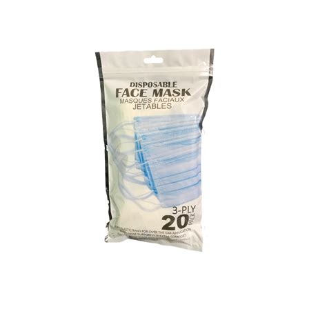 Disposable 3 Ply Face Masks 20pkg Progressive Westman