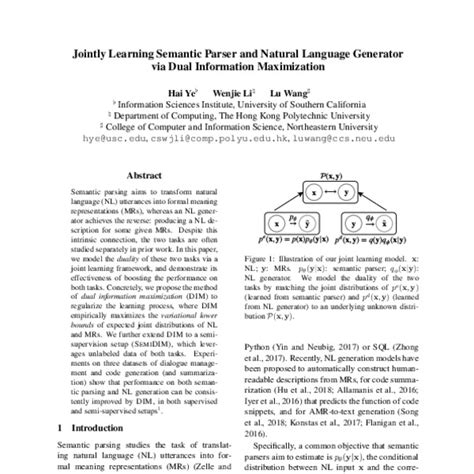 jointly learning semantic parser and natural language generator via