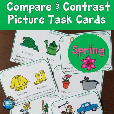 Compare And Contrast Task Cards Spring Print And Digital Made By Teachers