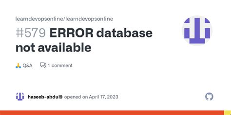 ERROR Database Not Available Learndevopsonline Learndevopsonline