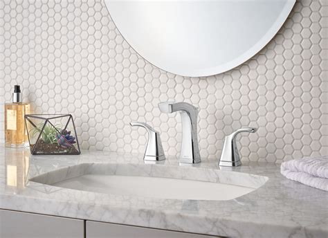 Two Handle Widespread Bathroom Faucet Metal Pop Up In Chrome 3552 Mpu