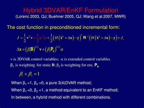 ppt some osses on assimilation of radar data with a hybrid 3dvar enkf