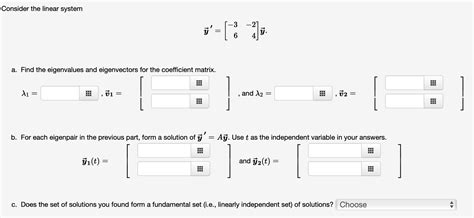Solved Consider the linear system ÿ a Find the eigenvalues Chegg