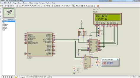Use Ds1307 Rtc And Lcd I2c Atmega8 Youtube