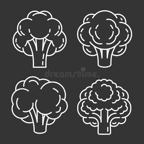 Brain Icon Set Outline Style Stock Vector Illustration Of Anatomy Concussion 132578570