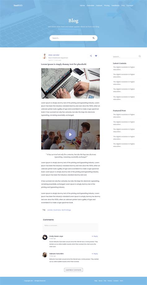 SaaSLab Software SaaS And WebApp PSD Template By Envalab ThemeForest