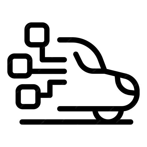 Premium Vector Driverless Self Driving Autonomous Car Icon Showing Artificial Intelligence