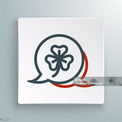 흰색 배경에 격리 된 라인 클로버 트레포일 리프 아이콘 해피 세인트 패트릭의 날 아일랜드 공휴일 다채로운 개요 개념 벡터 3에 대한 스톡 벡터 아트 및 기타 이미지 Istock