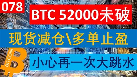 BTC 52000未破 现货减仓 多单止盈 下一步操作思路 防止大跳水UNI SAND SHIB SOL DOGE LUNA