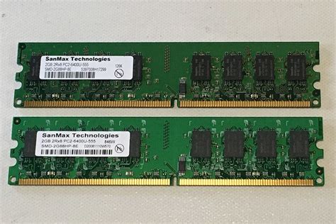 Yahooオークション 即決送料無料 Sanmax製 Pc2 6400u 555 Ddr2 8