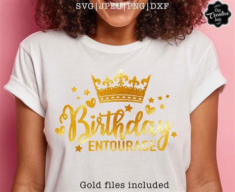Birthday Entourage Svg Birthday Queen Svg Birthday Queen Etsy
