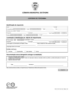 C MARA MUNICIPAL DE VORA SOLE Sole Cm Evora Fill And Sign